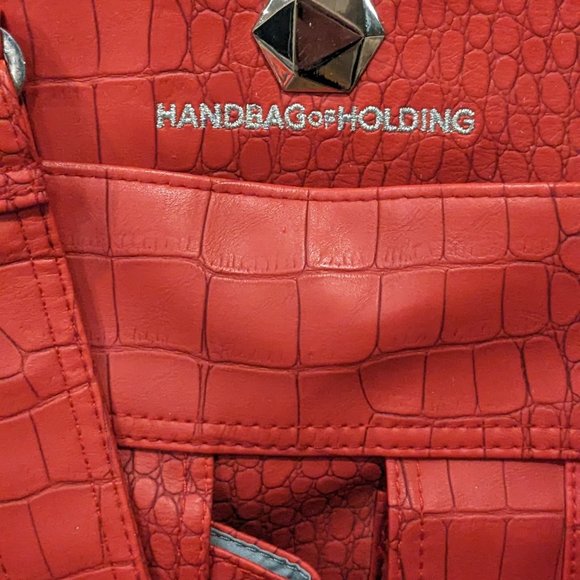 Think Geek | Bags | Rare Thinkgeek 26 Red Dragon Scale Vegan Leather ...